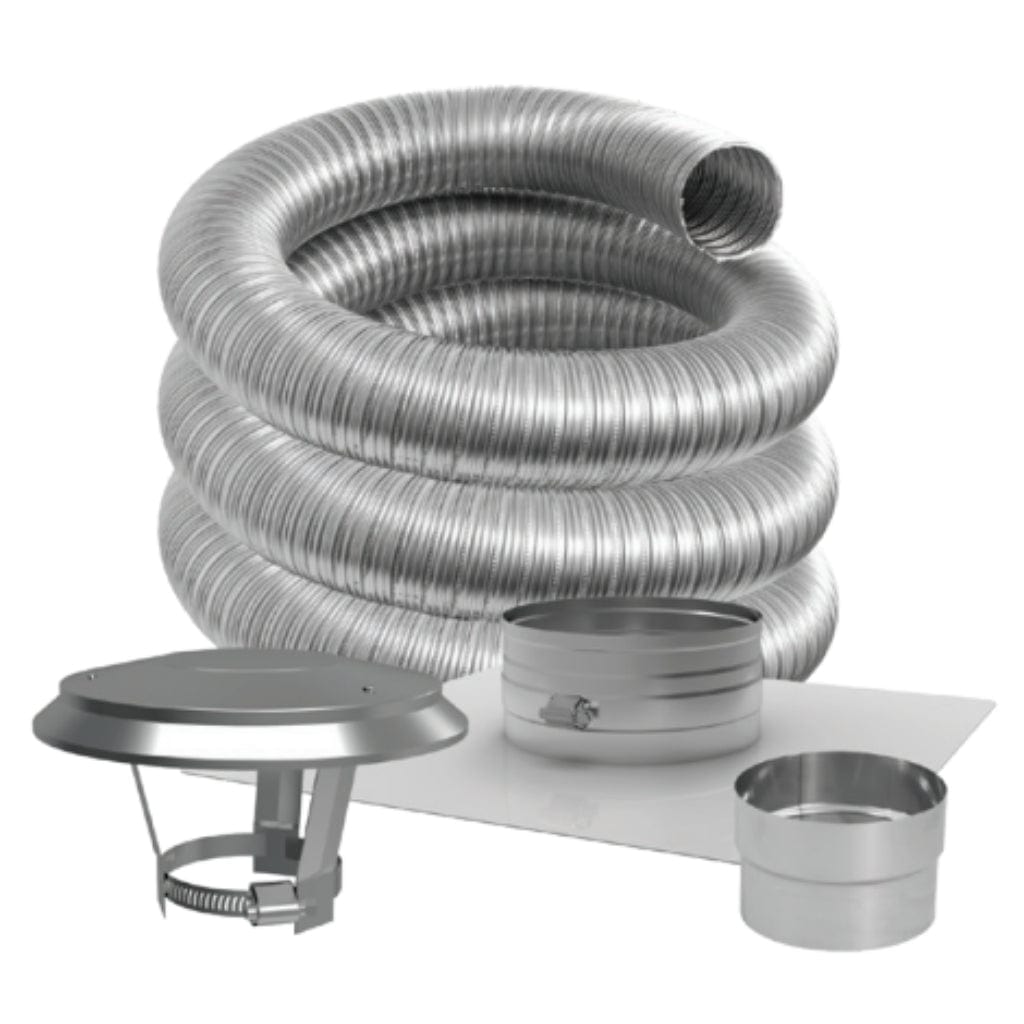 DuraVent | DuraFlex Pro 15' Flex Pipe Length Stainless Steel Basic Kit ...