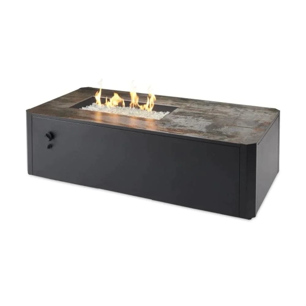 The Outdoor GreatRoom Company Kinney 55-Inch Linear Gas Fire Pit Table ...